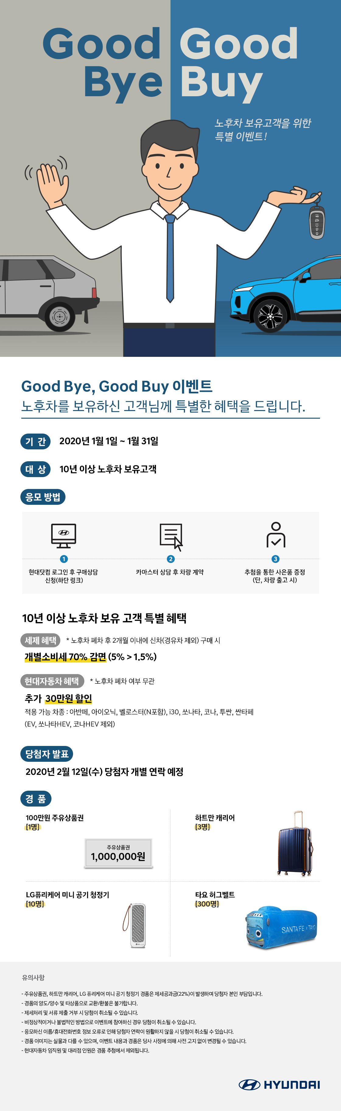 10년 이상 노후차 보유 고객 대상 Good Bye, Good Buy 이벤트 - 이벤트 | 현대자동차 - 현대닷컴 | 대한민국 ...